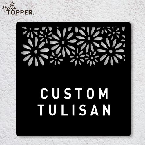 Jual Custom Tulisan Sign Board Acrylic Kotak Motif Daun Akrilik UV ...