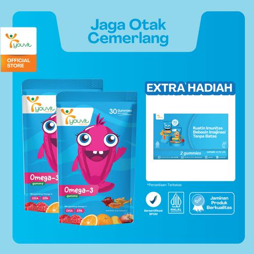 Promo Youvit Omega 3 Anak 60 Hari dengan Minyak Ikan untuk Otak & Mata ...