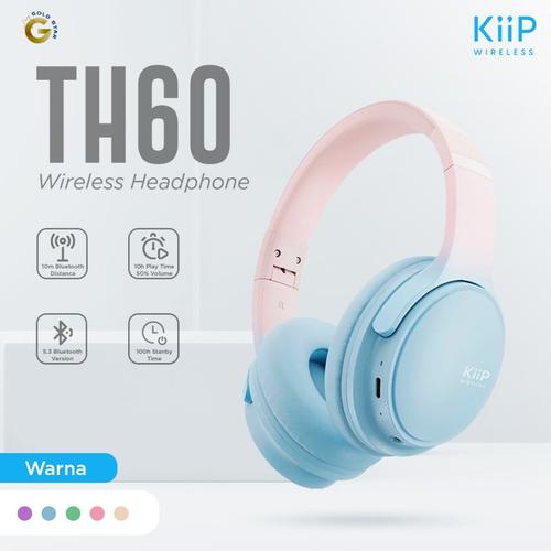 Promo KiiP Wireless TH60 Headphone Bluetooth Wireless Headset Earphone ...