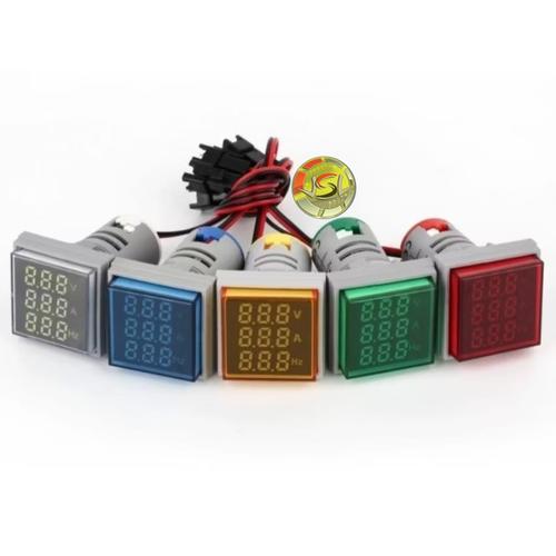 Jual Pilot Lamp LED with VOLT+AMPER+HZ 22mm – KOTAK - Putih - Kab ...