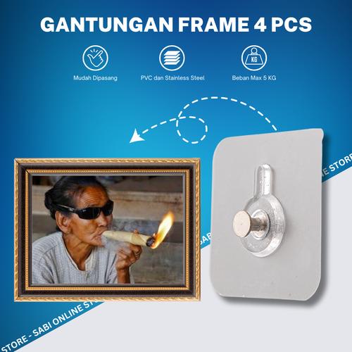 Jual Gantungan Frame Foto Dinding Picture Wall Hanger 4 Pcs - Jakarta ...
