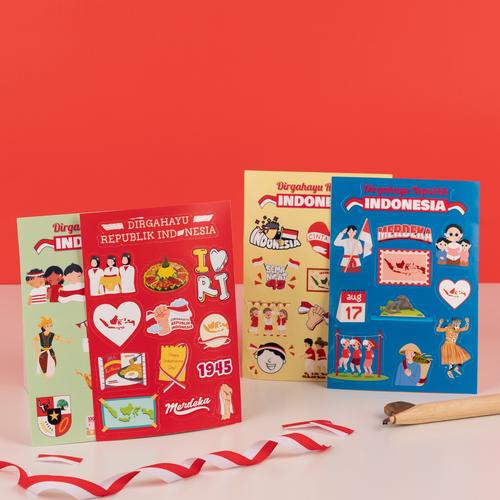 Jual Stiker / Sticker Scrapbook Kemerdekaan HUT RI 17 Agustus - Merah ...