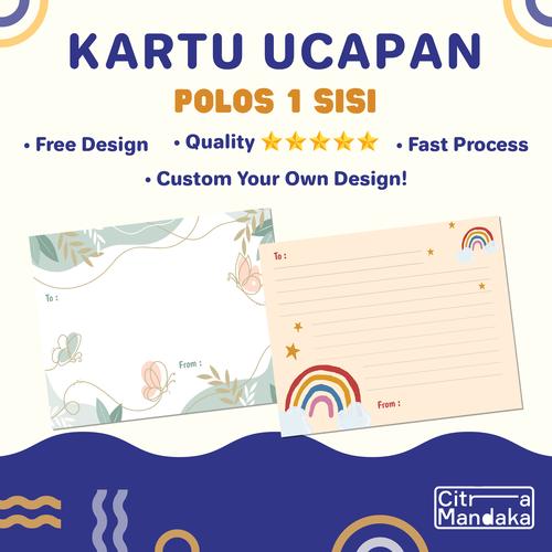 Jual Kartu Ucapan Kosong Polos | Greeting Card Polos - 5x12, Art ...
