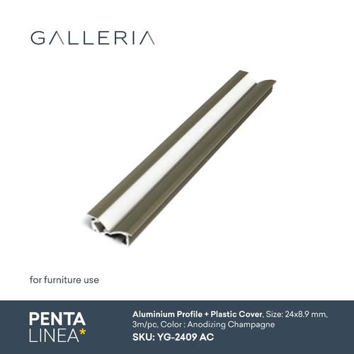 Promo Pentalinea Aluminium LED Profile YG-2409 - 24 x 8.9 mm (3m/pc ...