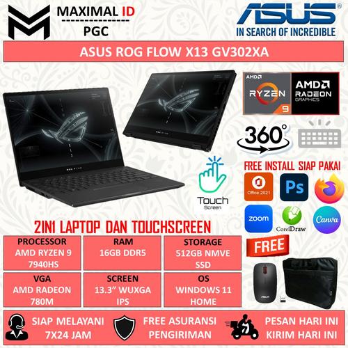 Jual LAPTOP GAMING ASUS ROG FLOW X13 GV302XA AMD RYZEN 9 7940HS 16GB ...