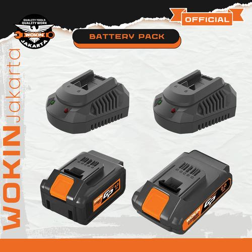 Jual Li-ion Battery Pack Wokin 2,4A | Baterai Cordless Tools Wokin 4A | Fast Li-Ion Battery ...