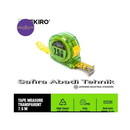 Jual TEKIRO METERANTRAN TRANSPARAN 7,5 M METERAN/ALAT PERKAKAS -TOOL ...