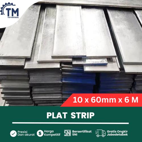 Jual Plat Strip Besi Tebal 10mm Lebar 60mm x 6 Meter SNI Flat Bar ...
