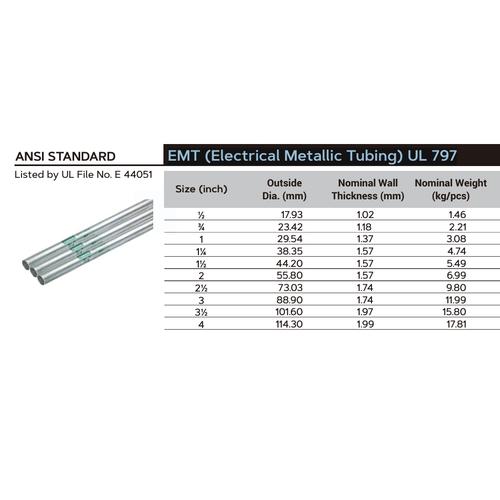 Promo EMT (Electrical Metallic Tubing) UL 797 - Kab. Bekasi - TOSERBA INDUSTRY | Tokopedia