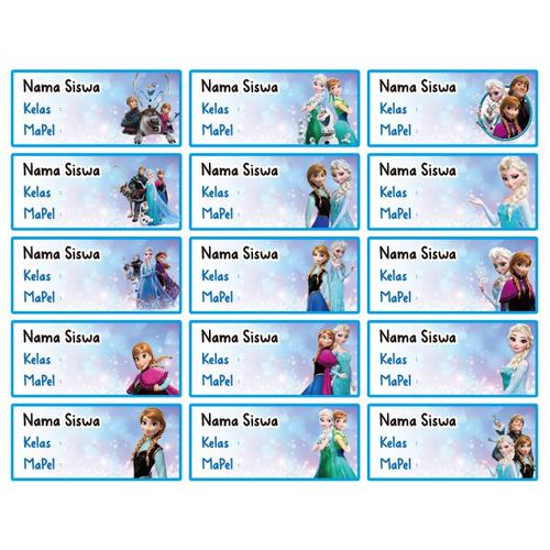 Jual stiker nama / stiker label / stiker buku pelajaran / stiker buku ...