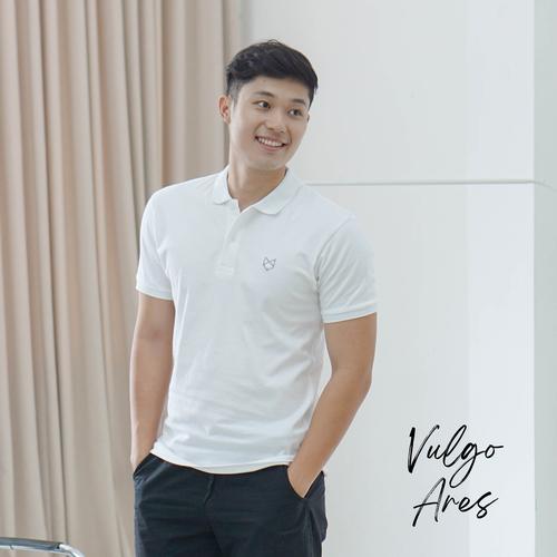 Jual Vulgo Ares Basic Polo Shirt White - Polo Shirt Pria Wanita Putih ...