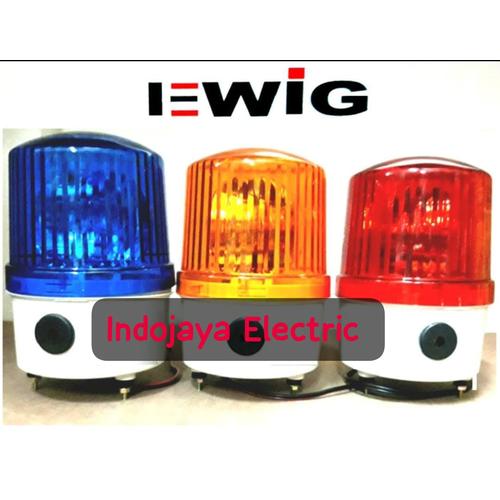 Jual WARNING LIGHT + BUZZER ALARM LTE - 1103 J 3" EWIG - 220Vac, Biru ...