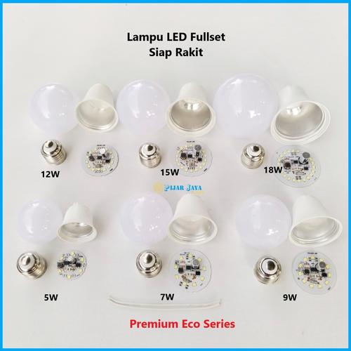 Jual Paket Lampu LED Siap Rakit Premium Eco Full Set 5 7 9 12 15 18 20 ...