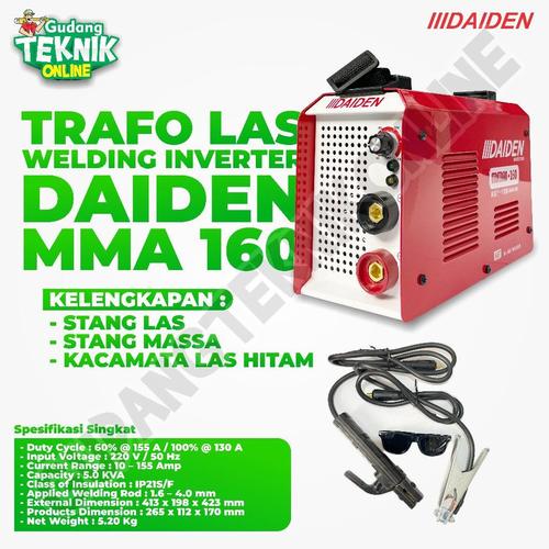 Jual Daiden MMAi 160 - Mesin Las Listrik Daiden 160A / Trafo Las ...