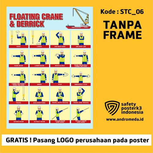 Jual Safety Poster K3 : Sinyal Tangan Kode Floating Crane dan Derrick ...