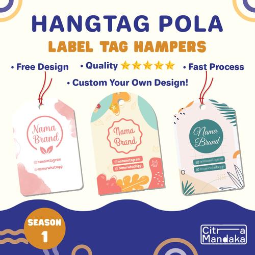 Jual Hang Tag Pola Custom Free Design 1 Sisi | HangTag Baju - 5 x 7 cm ...