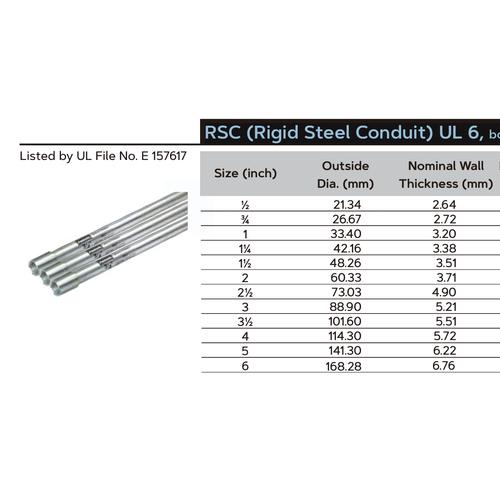 Jual RSC (Rigid Steel Conduit) UL 6, both ends threaded and with one ...