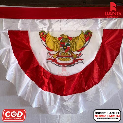 Jual Background Garuda Jadul Merah Putih Umbul Umbul Bekron - 10 Gelombang - Kab. Garut - IJANG ...