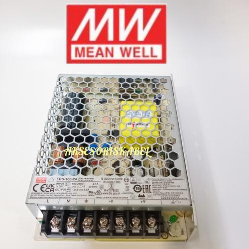 Jual PSU POWER SUPPLY MEAN WELL INDOOR LRS-100-24 100WATT/24VOLT/4.5A ...