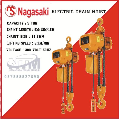 Jual Electric Chaint Hoist 5 Ton x 6 Meter Nagasaki Japan Elektrik Cain Hois 5 Ton Nagasaki ...