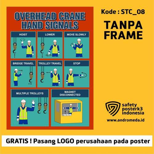Jual Safety Poster K3 : Sinyal Kode Tangan Overhead Crane Pekerjaan ...