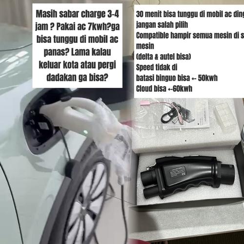 Jual adapter wuling binguo DC ccs2 to gbt di spklu cepat hanya 40 menit ...