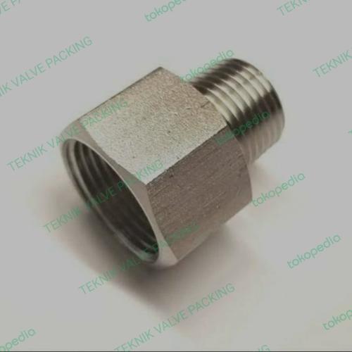 Jual Reducer / Adapter / Bushing 3/4 Male Npt x 1/2 Female Npt ss316 ...