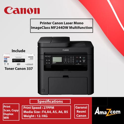Promo Printer Canon imageCLASS MF244dw Multifunction Duplex Wireless ...