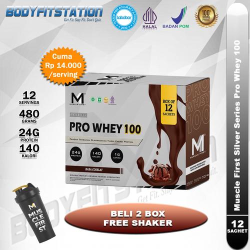 Jual Muscle First Pro Whey 100 - 1 box 12 sachet M1 suplemen susu ...
