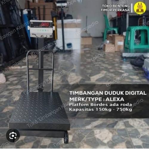 Jual Timbangan Duduk Digital 500kg 60x45cm ada Roda merk Alexa ...