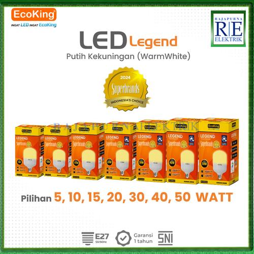 Jual Lampu LED EcoKing KUNING WARM WHITE JUMBO 5W 10W 15W 20W 30W 40W ...