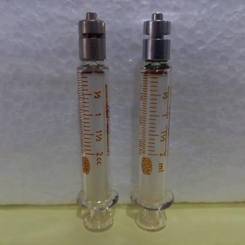 Jual Vintage Syringe Glass 2ml Luer Lock. Merk: FORTUNA - OPTIMA. Made ...