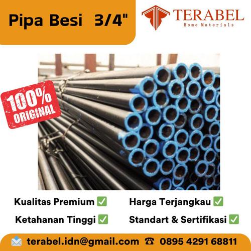Jual Pipa Besi Pipa Gas 3/4" inch x 6 meter - 26,7mm, 2mm - Kota ...