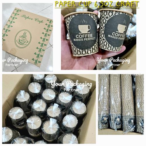 Jual PAPER CUP 6,5OZ CRAFT MOTIF / GELAS KERTAS KOPI TEH DLL - Kota Surabaya - Your Packaging ...