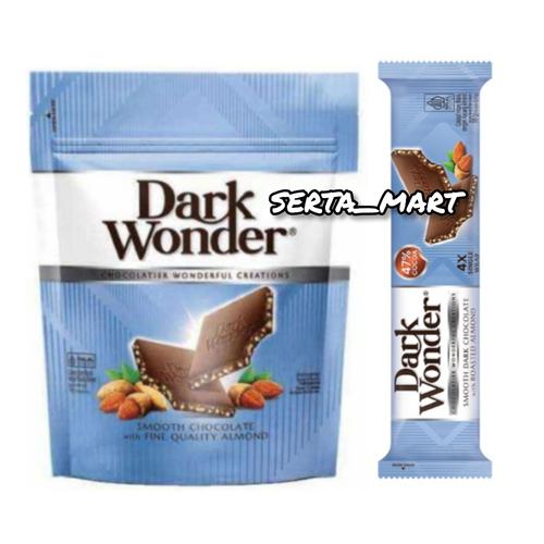 Jual Dark Wonder Cokelat Almond 56gr - Dark Wonder Chocolate Bar 4 x ...