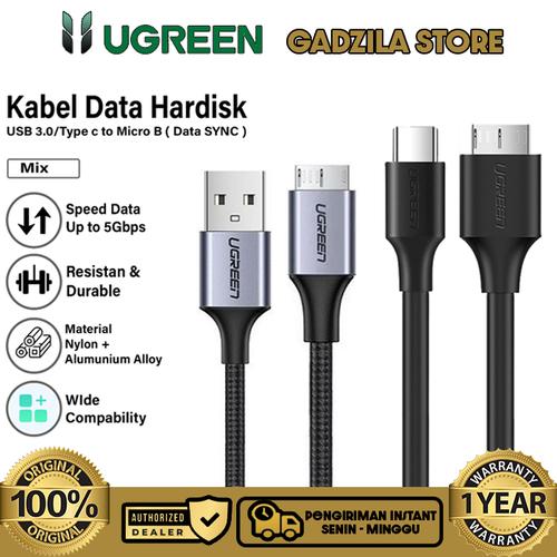 Promo UGREEN Kabel Data Hardisk USB C To Micro B dan USB 3.0 To Micro B ...