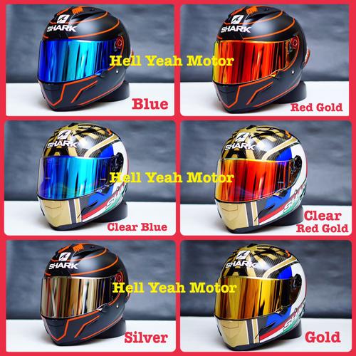 Jual Visor Shark Race R pro GP Helm Shark Speed R Red Gold Blue Silver ...