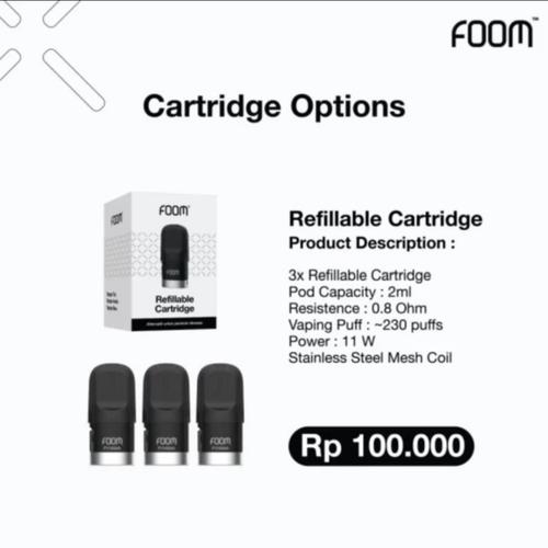 Jual [[PER PACK]] - CARTRIDGE Foom Pod X Catridge Foom X - 1 PACK (3PCS ...