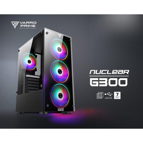 Jual CASING GAMING VARRO NUCLEAR C300 + FREE 3 FAN (TANPA PSU) - BLACK ...