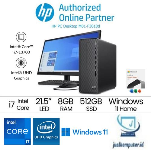 Jual HP PC Desktop M01-F3018d i7-13700 8GB 512GB SSD DVDRW 21.5" Win11+OHS - Jakarta Pusat ...