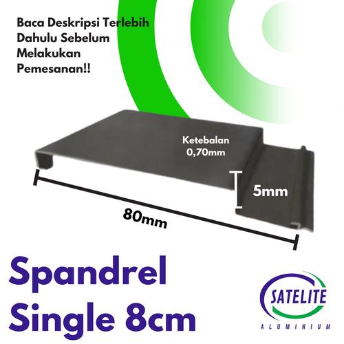 Jual SPANDREL SINGLE 8CM SPANDREL MINI SPANDREL ALUMINIUM - Mill Finish ...