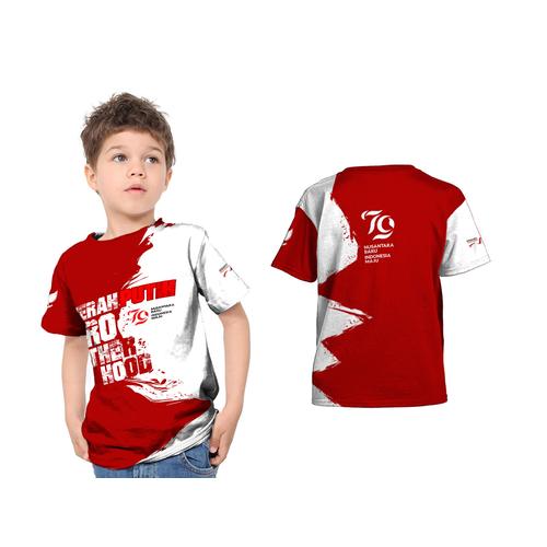 Jual Kaos Anak Lengan Pendek Unisex HUT Kemerdekaan RI ke 79 Kaos Anak Jersey Anak HUT RI Ke 79 ...