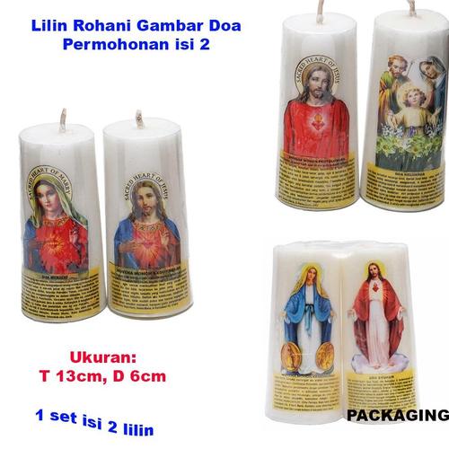 Jual Lilin Rohani Gambar Doa Permohonan isi 2 ( Uk. 13 x 6cm ) - Lilin ...