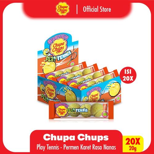 Jual Chupa Chups Bubble Gum Play Tennis 20g - Permen Karet Tenis Rasa Nanas (1 Box) - Kota ...