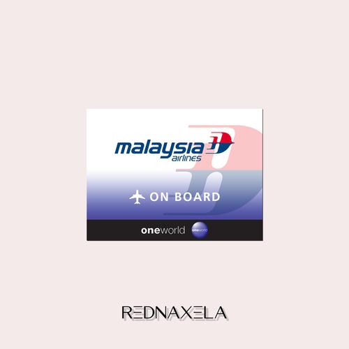 Jual Stiker Vinyl Malaysia Airlines Stiker Koper On Board Sign Sticker ...