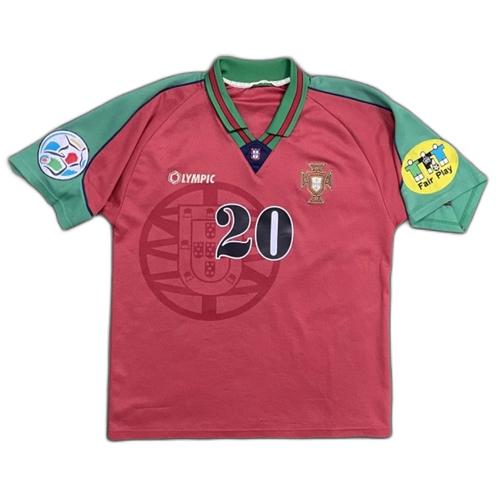 Jual Luis Figo #20 Portugal National Team Home Jersey Euro Cup 1996 ...