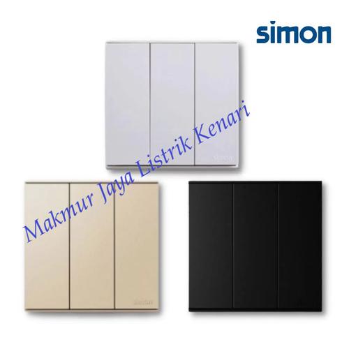 Jual SIMON E3 Saklar Seri SINGLE TRIPLE STOP KONTAK SIMON MATTE BLACK ...