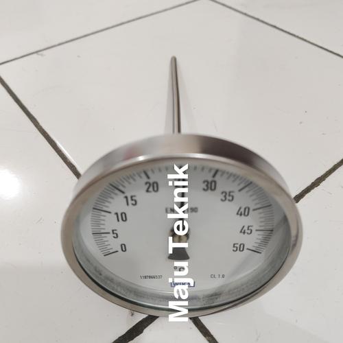 Jual Thermometer Wika 4" 50 C, drat 1/2" NPT, D. stik 6 mm, P. Stik 210 ...