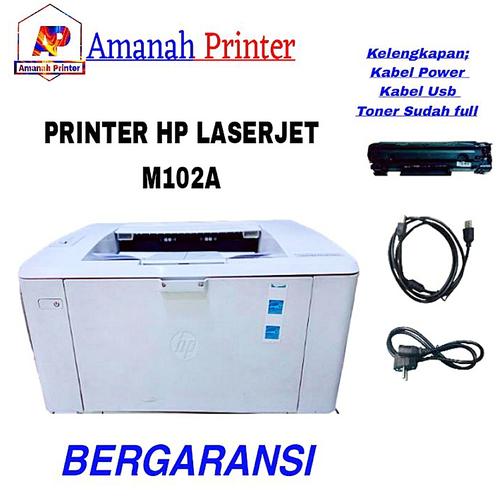 Promo Printer HP Laserjet Pro M102a Printer Laser Hitam Putih Print kalkir Print Label Murah ...