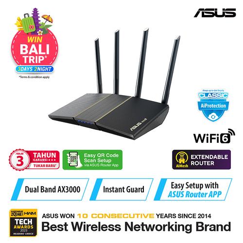 Jual ASUS RT-AX57 AX3000 Dual Band WiFi 6 Extendable Router AX57 ...